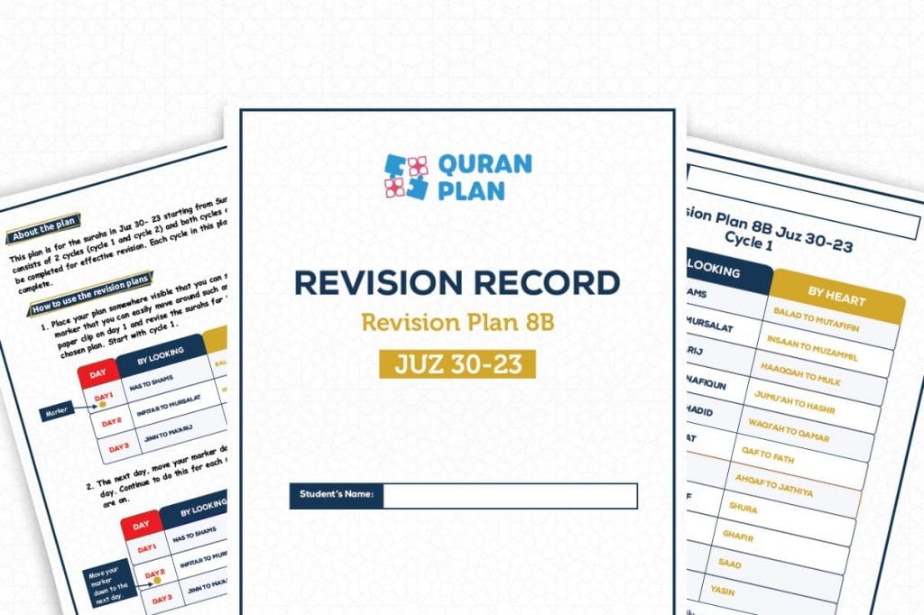 Hifdh Progress Chart Juz 26 - Quran Memorisation Progress Charts